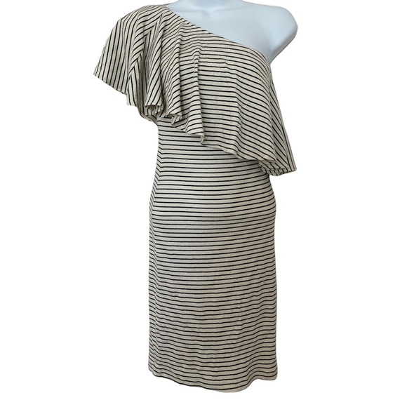 Kain | Dresses | Nwt Kain Label Striped Ribbed White Black Dress Xs ...